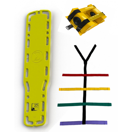 Matériel secouriste - Plan dur + Sangle araignée + Immo. de tête