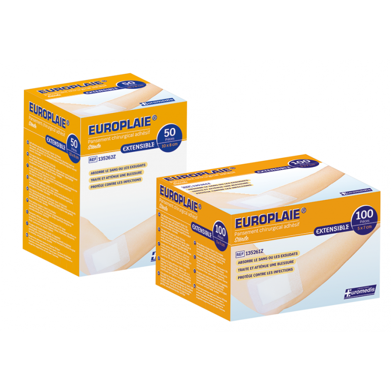 Pansement adhesif stérile Europlaie – Boite pansements chirurgicaux pas ...