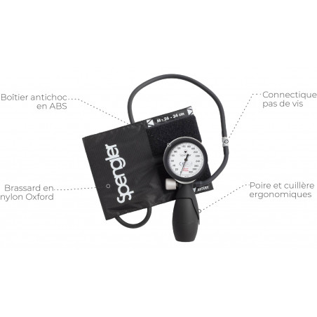 Tensiomètre manuel Spengler Lian Nano - Brassard adulte M + housse ...